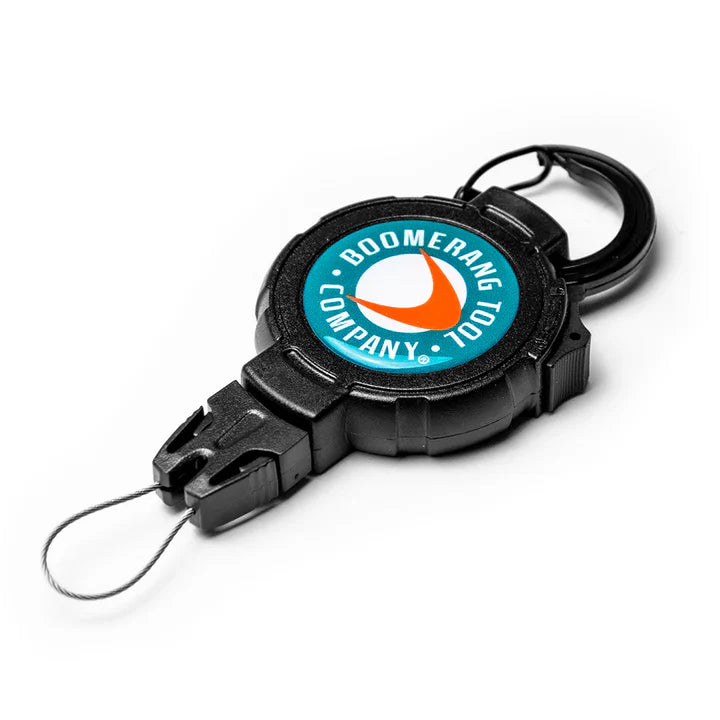 BOOMERANG UNIVERSAL RETRACTABLE FISHING GEAR TETHER WITH CARABINER ...