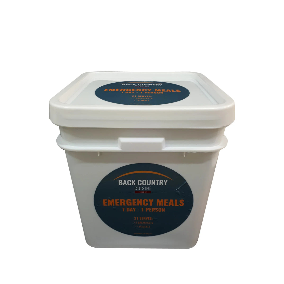 BACK COUNTRY CUISINE EMERGENCY BUCKET - 7 DAY – Combat Kit Australia