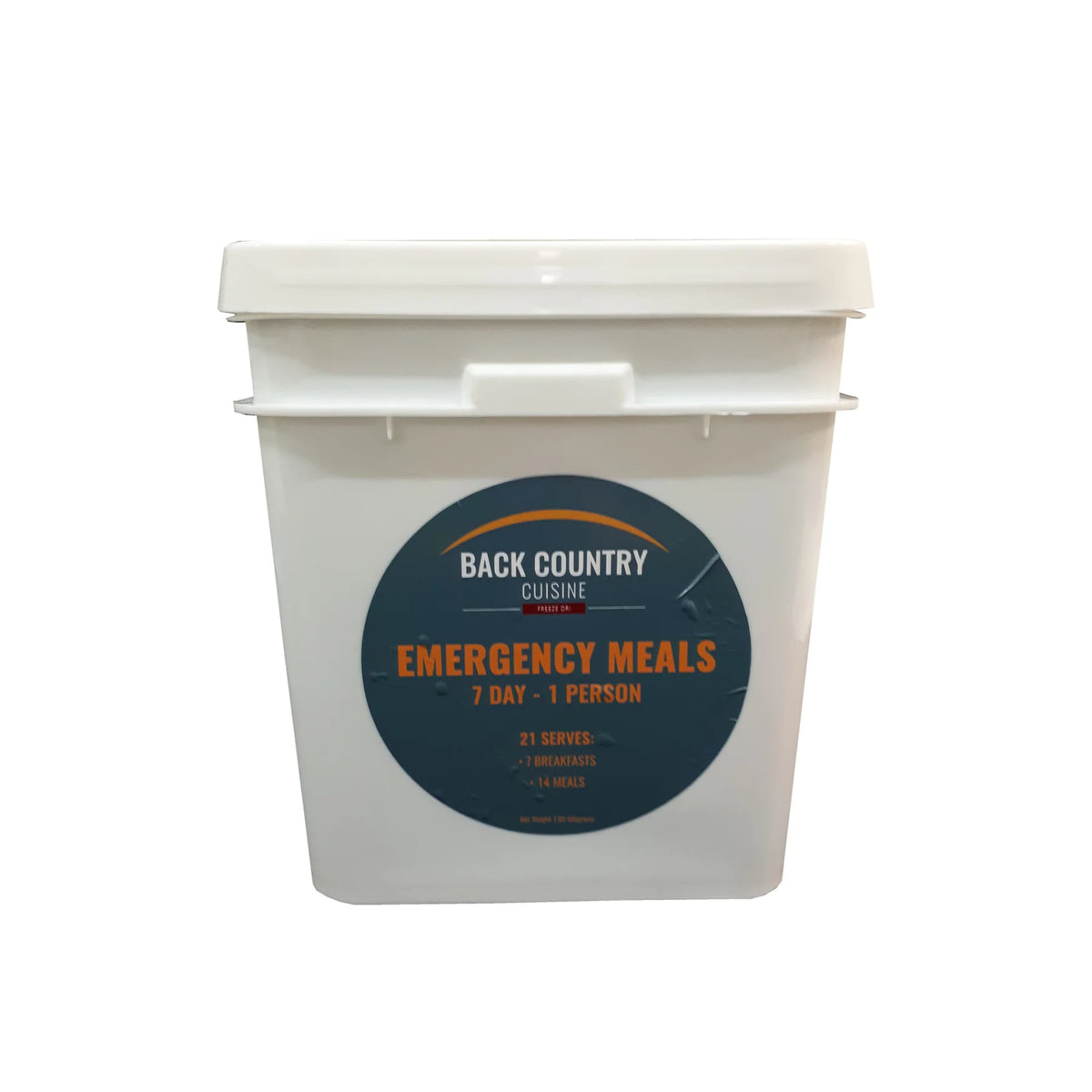 BACK COUNTRY CUISINE EMERGENCY BUCKET - 7 DAY – Combat Kit Australia