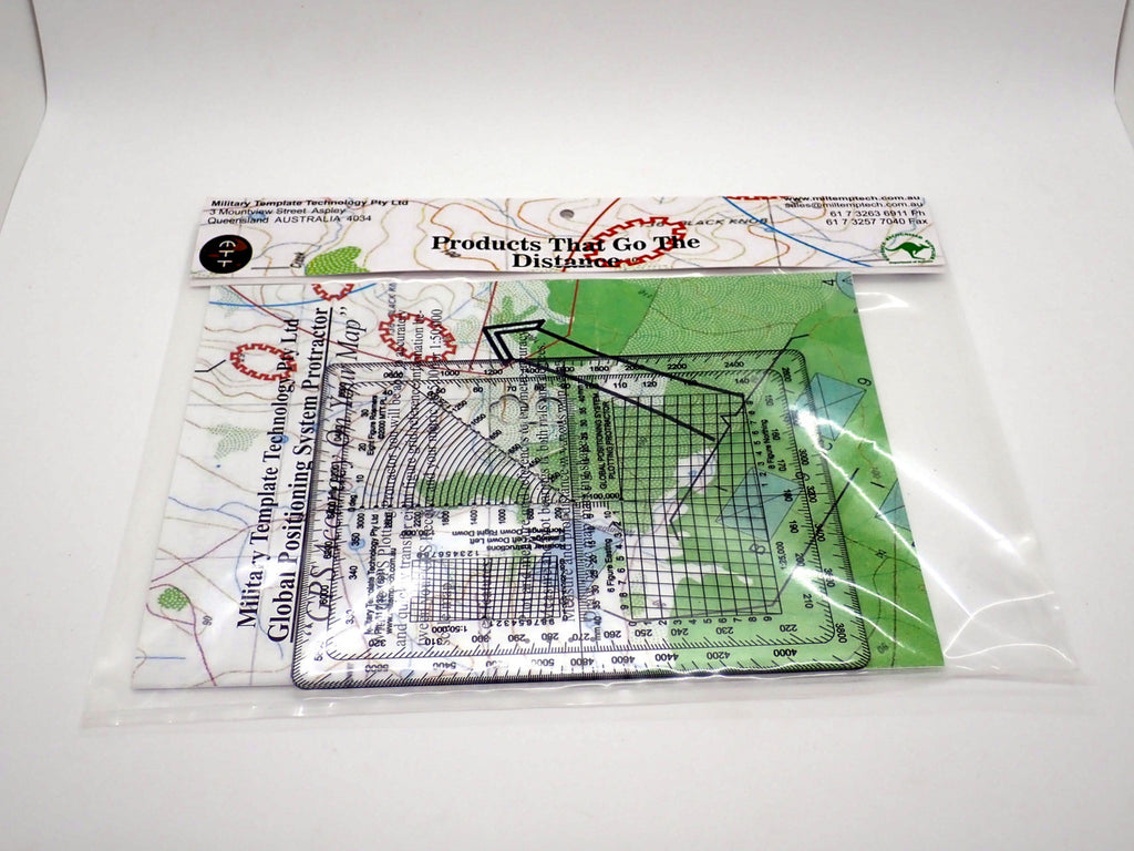 MILITARY TEMPLATE TECHNOLOGY GPS PLOTTING PROTRACTOR – Combat Kit Australia