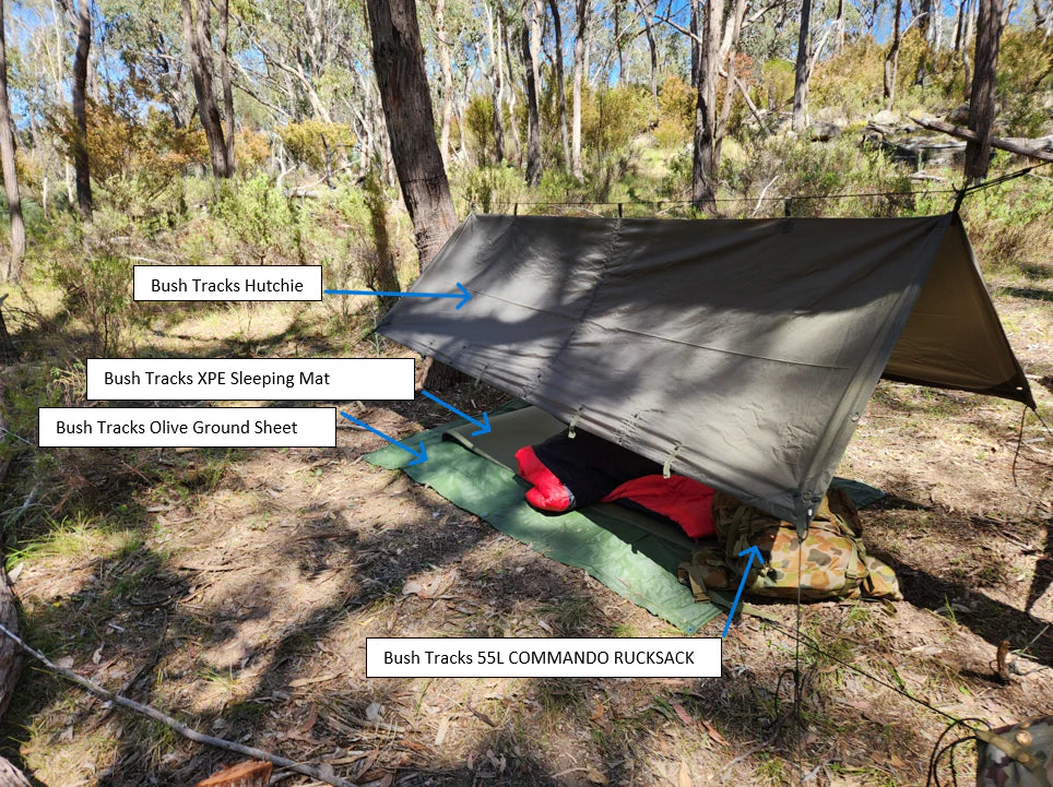 BUSH TRACKS VINYL GROUND SHEET 132 X 213 CM OLIVE – Combat Kit Australia