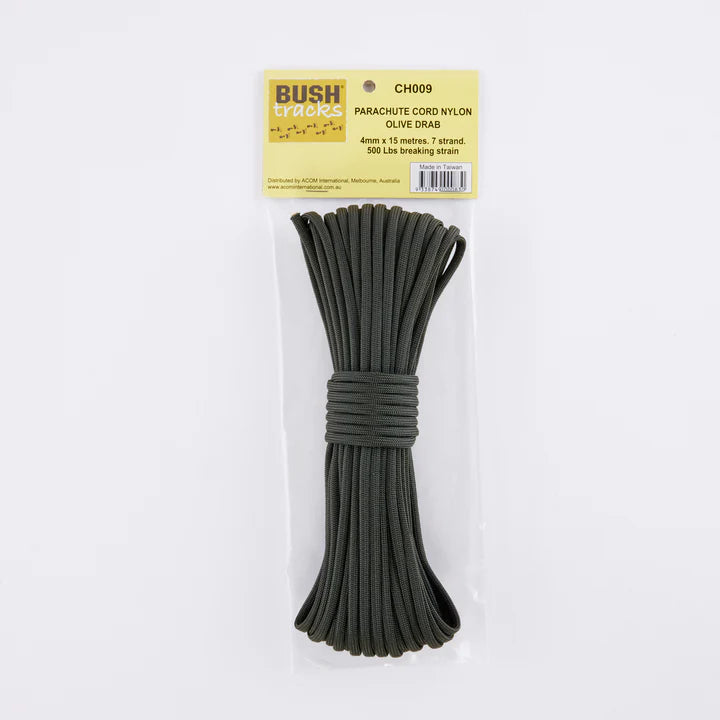 BUSH TRACKS PARACORD OLIVE 15M – Combat Kit Australia