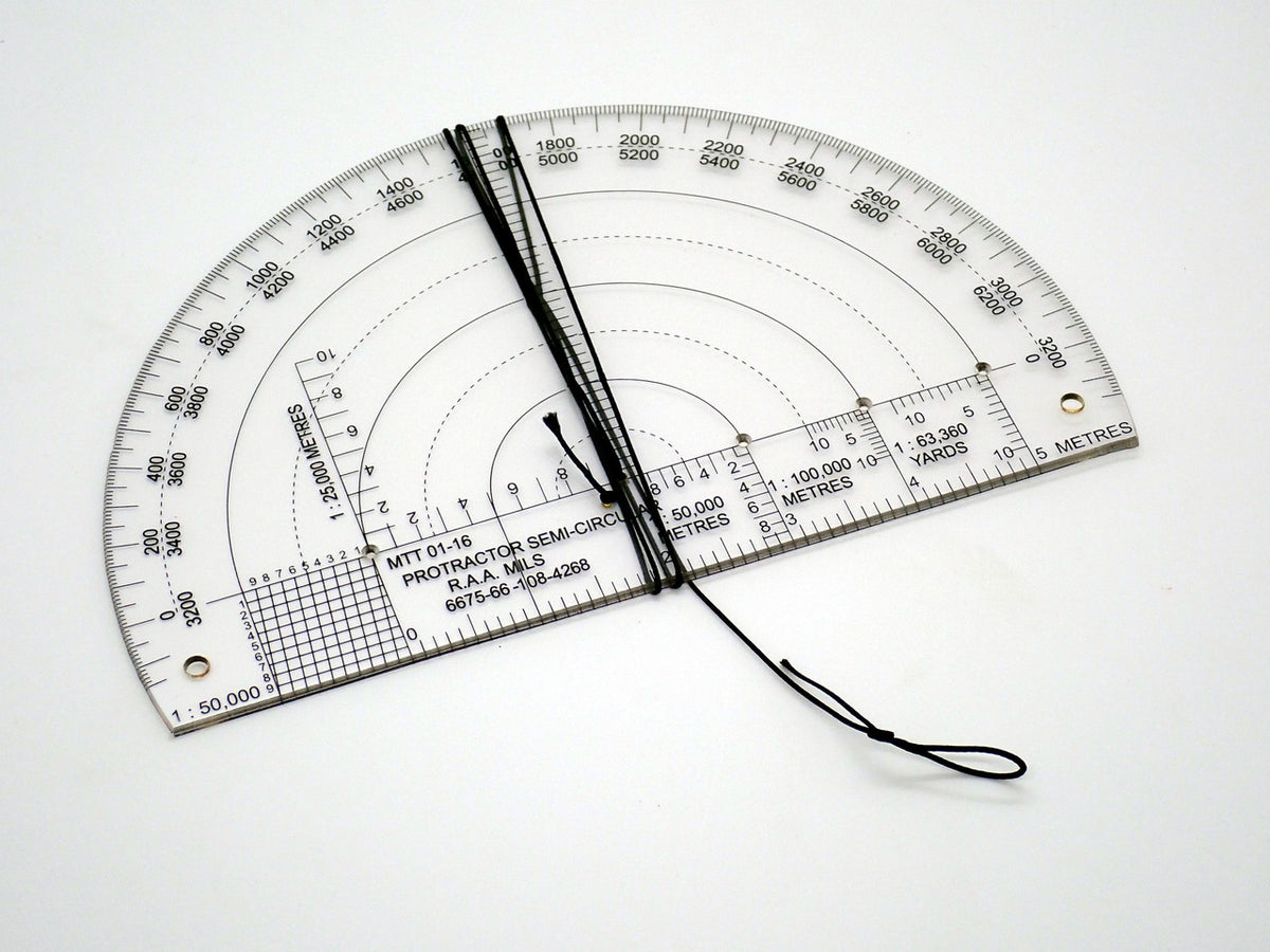 MILITARY TEMPLATE TECHNOLOGY R.A.A. SEMI CIRCULAR PROTRACTOR – Combat ...