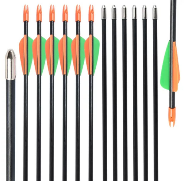 ZONE ARCHERY KIDS FIBERGLASS ARROWS - 26 INCH - 12 PACK – Combat Kit ...