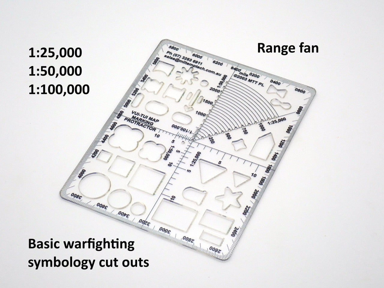 MILITARY TEMPLATE TECHNOLOGY VUI-TUI MARKING PROTRACTOR – Combat Kit ...