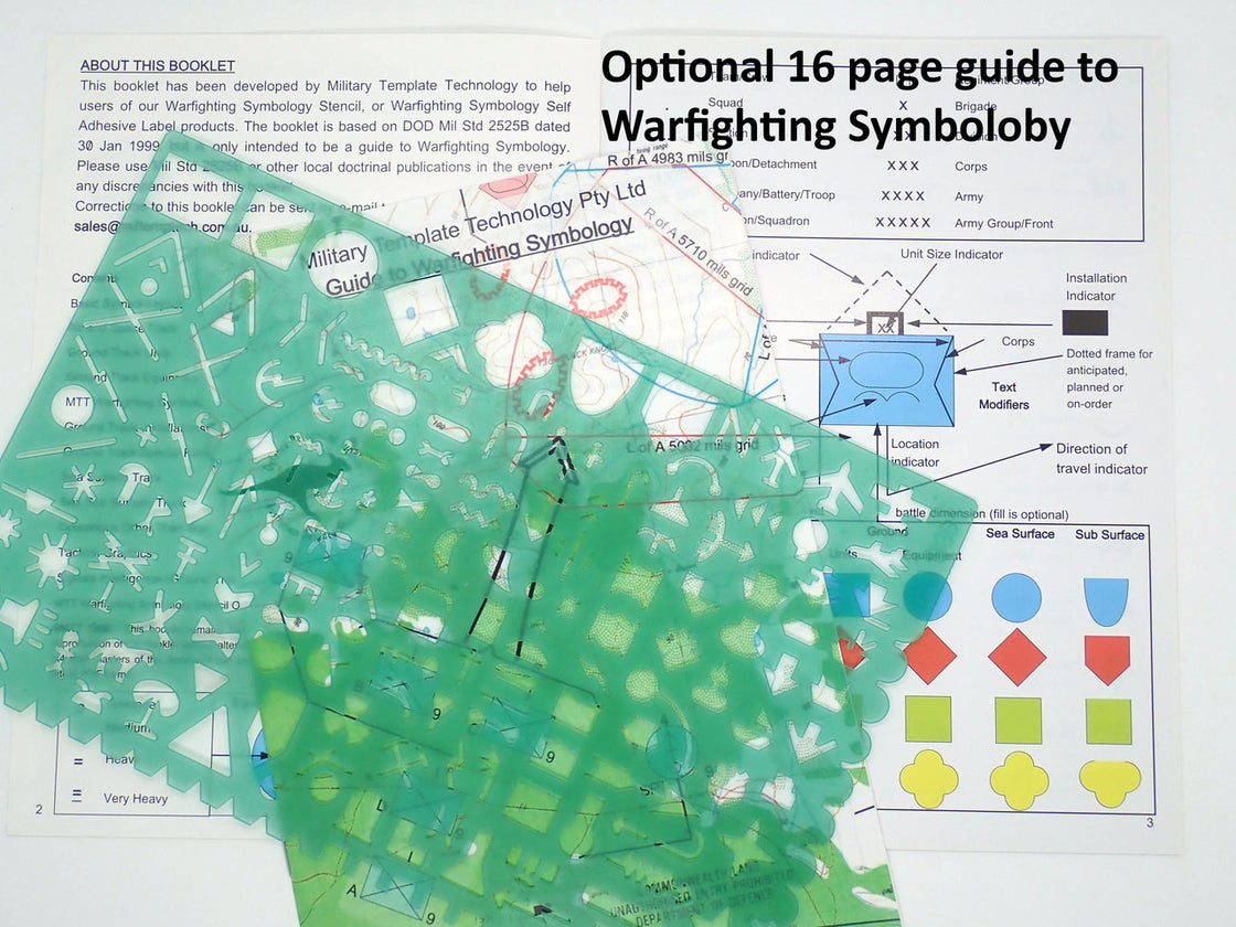 MILITARY TEMPLATE TECHNOLOGY WARFIGHTING SYMBOLOGY STENCIL – Combat Kit ...