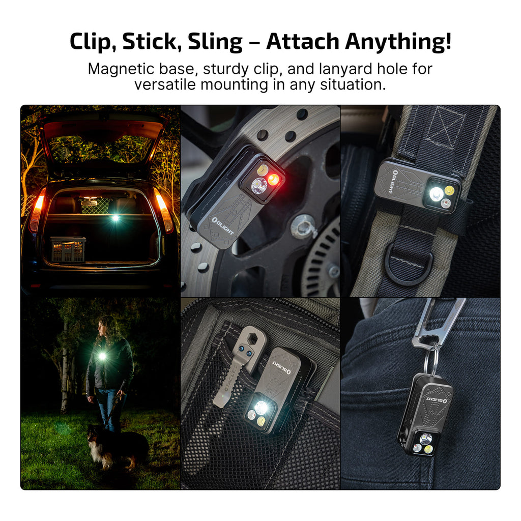 OLIGHT OCLIP PRO COMPACT LED CLIP LIGHT WITH FLOODLIGHT, SPOTLIGHT & R ...