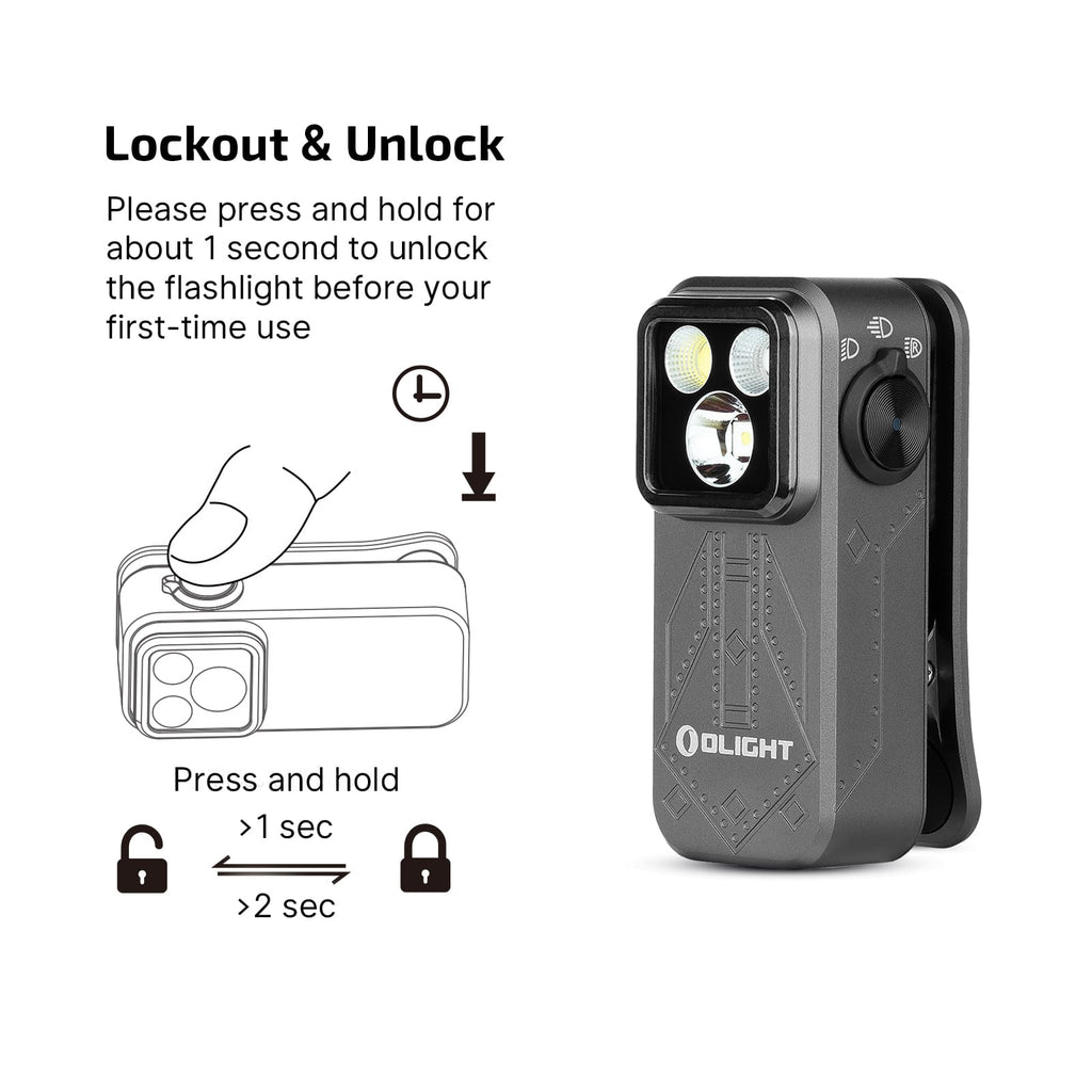 OLIGHT OCLIP PRO COMPACT LED CLIP LIGHT WITH FLOODLIGHT, SPOTLIGHT & R ...